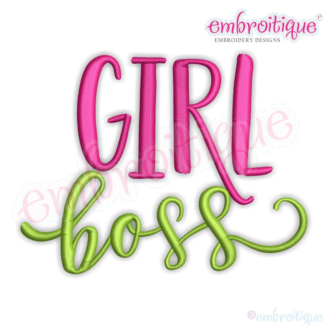 Girl Boss Cute Instant Download Machine Embroidery Design | Etsy
