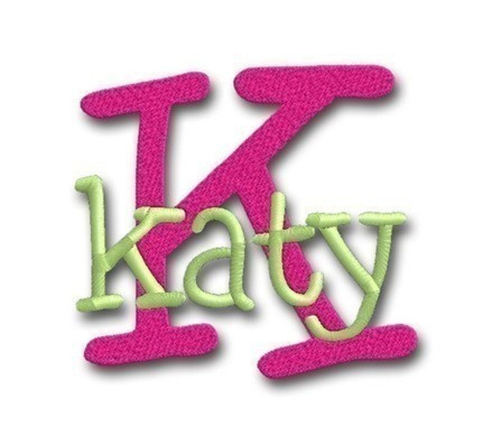 Katy Monogram Set Machine Embroidery Font Alphabet Letters - Etsy