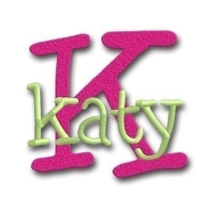 Katy Monogram Set- Machine Embroidery Font Alphabet Letters - Instant ...