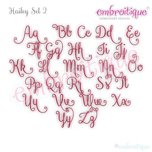 Hailey Monogram Set 2 - Curly Swirly Calligraphy Interchangeable ...