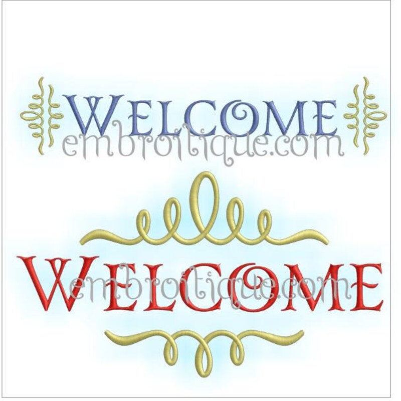 Welcome Embroidery - Etsy