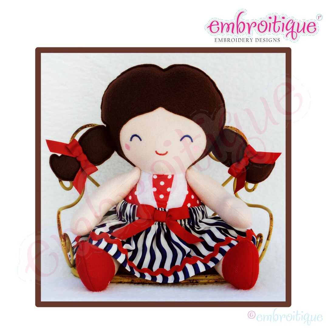 Doodley Dolls Tally Add on PDF Sewing & Embroidery Pattern- Posh and ...