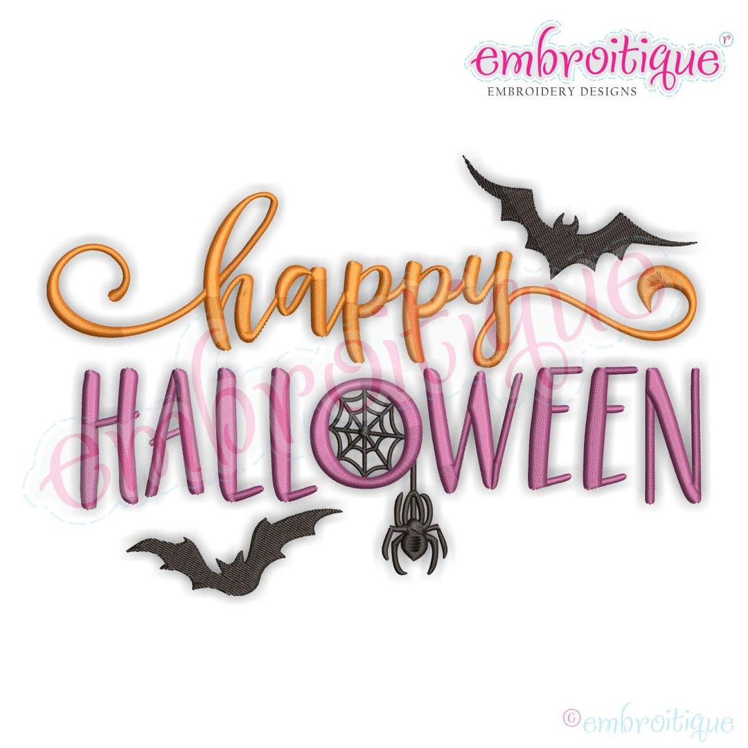 Happy Halloween With Bats and Web - Fall Autumn Spider -instant ...