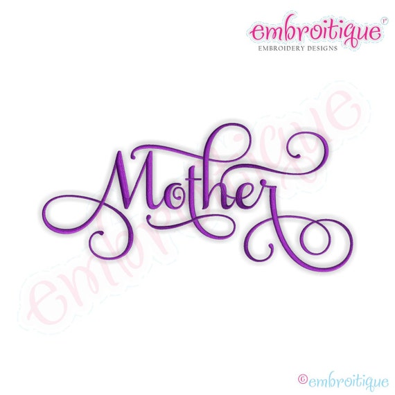 Mother Script 1 Instant Download digital Machine Embroidery - Etsy