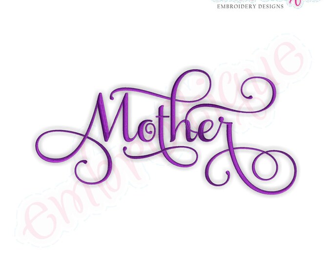 Mother Script 1 Instant Download digital Machine Embroidery - Etsy