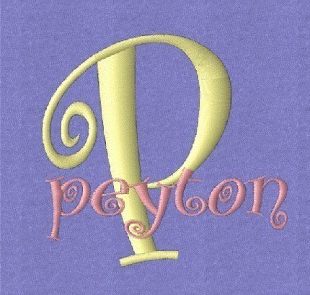 Peyton Monogram Set- Instant Email Delivery Download Machine Embroidery ...