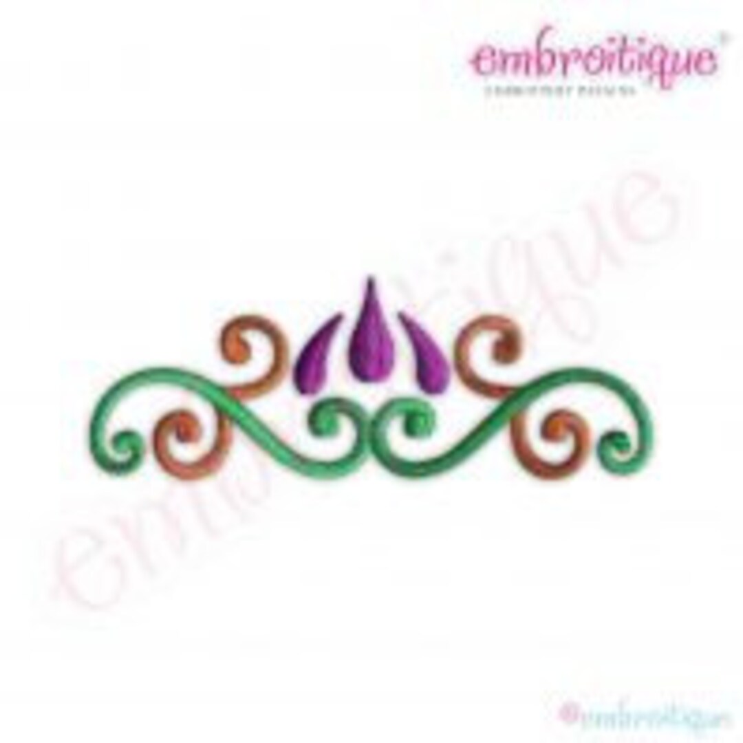 Carnie Currish Swirly Border Single Large Machine Embroidery Design - Etsy