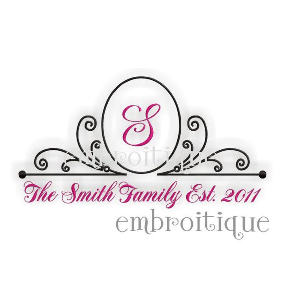 Vintage Oval Monogram Font Frame- Instant Email Delivery Download ...