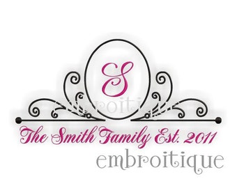 Chadwick Embroidery Monogram Font Frame Instant Email | Etsy