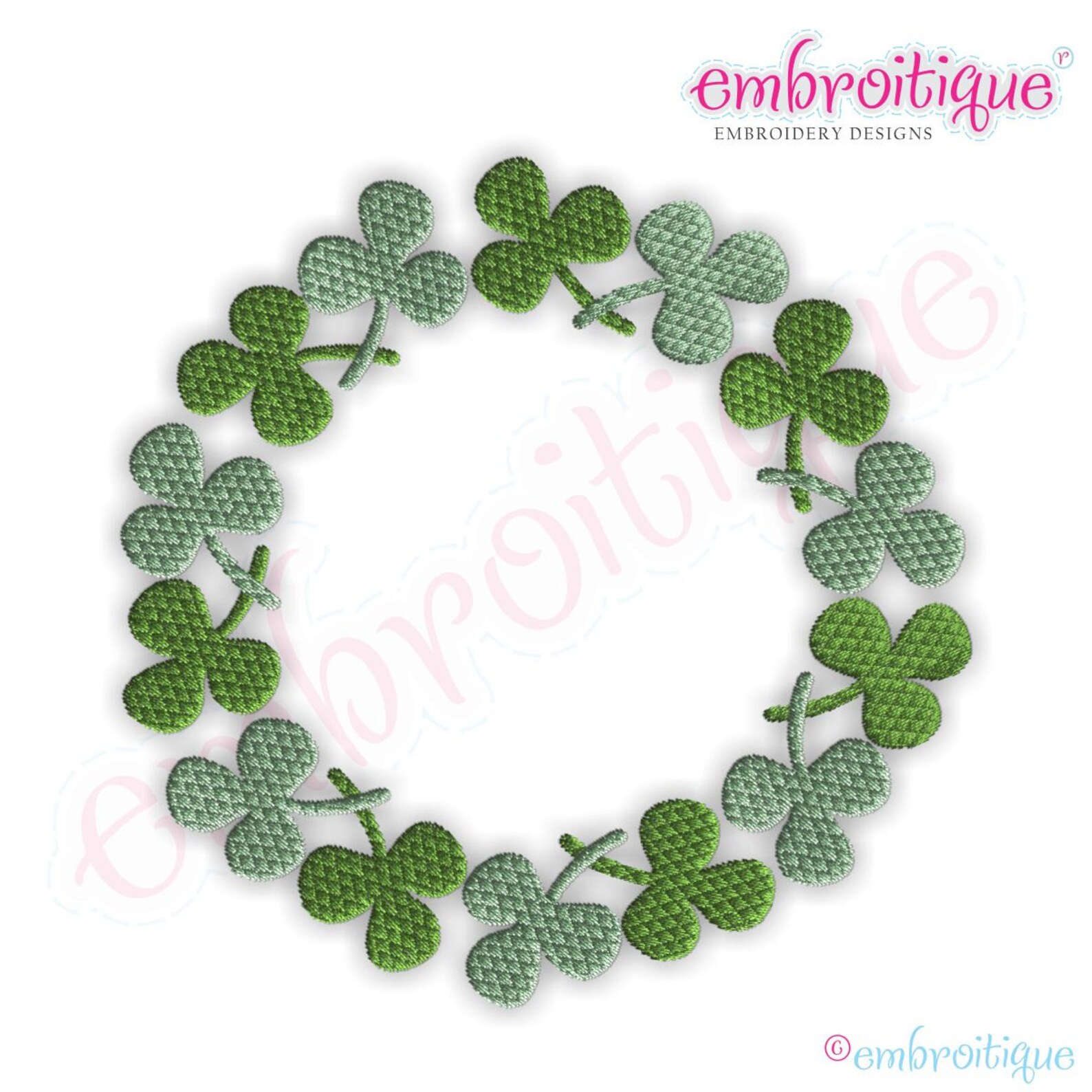 Shamrock Circle Font Frame - Small- Instant Email Delivery Download ...