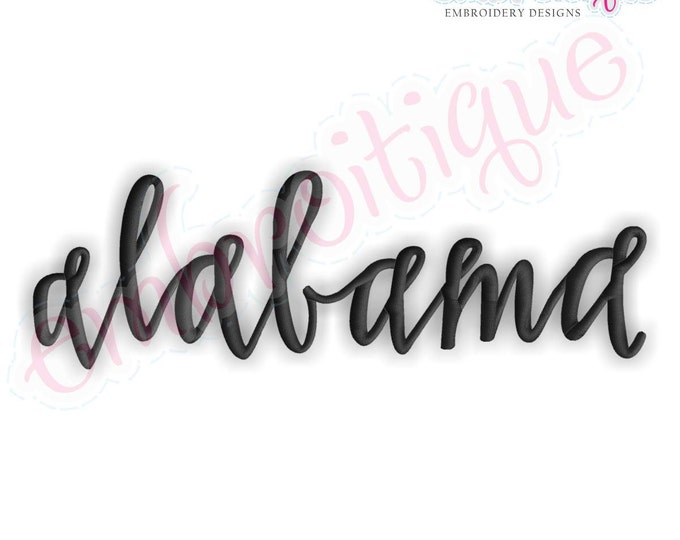 Alabama Script 1 Instant Download Machine Embroidery Design - Etsy