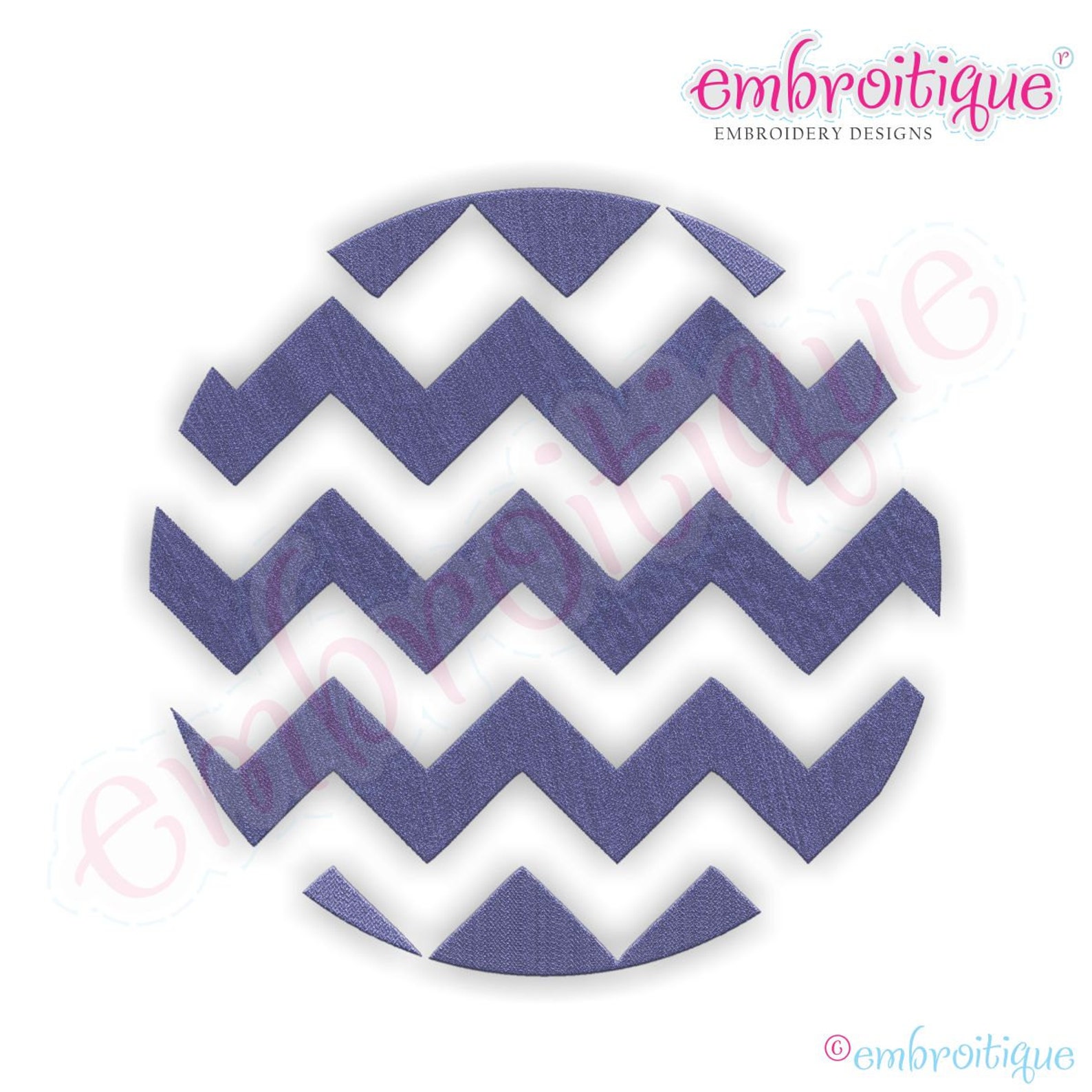 Chevron Circle Filled Embroidery Design Large Instant Email Delivery ...