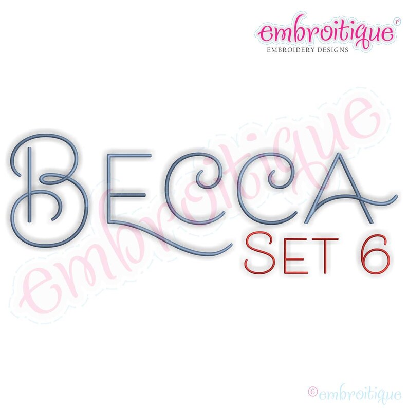 Becca Set 6 - Exclusive Monogram Alphabet Font - Instant Download ...