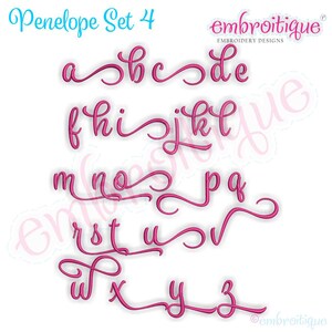 Penelope Set 4 - Calligraphy Script Monogram Alphabet Font F- Instant ...