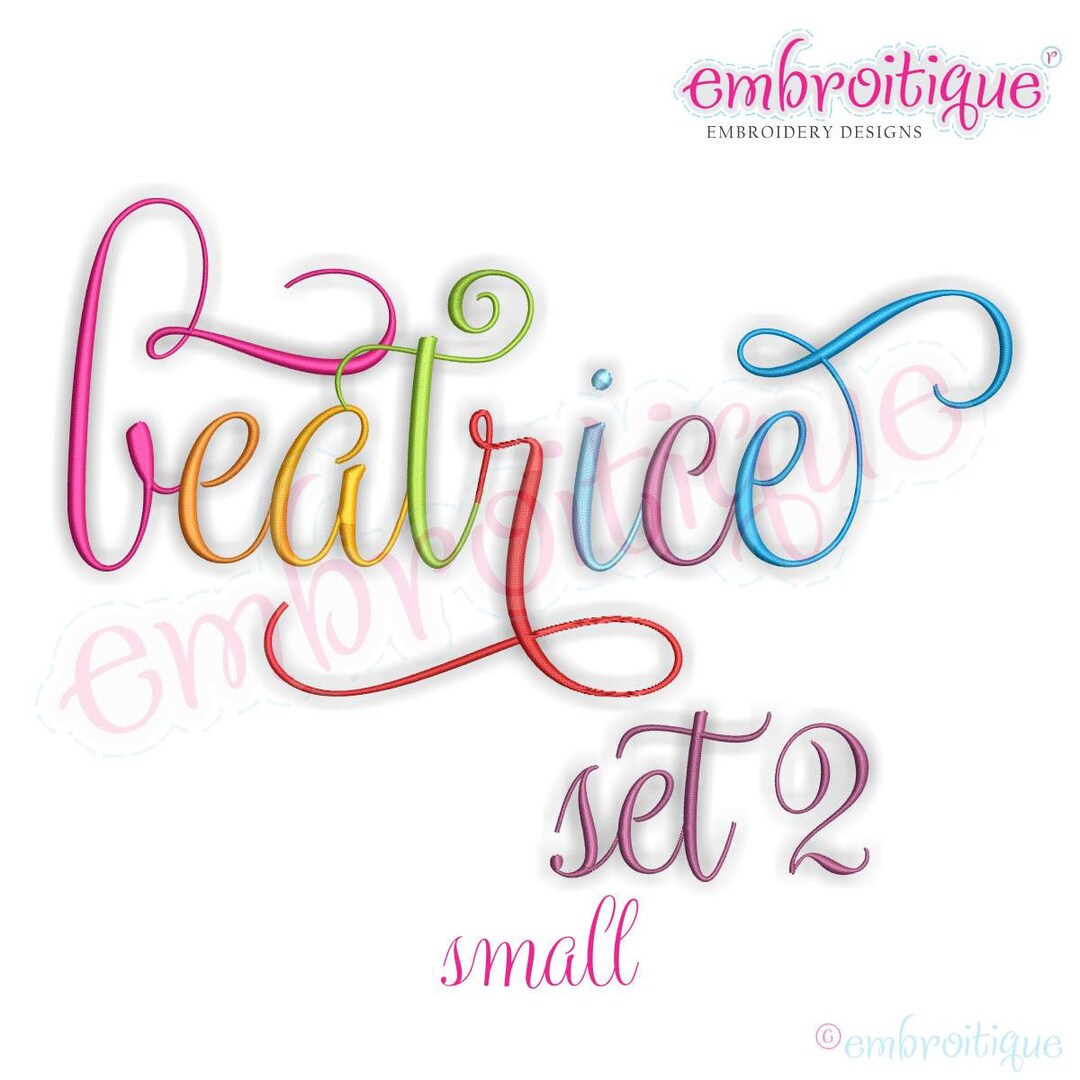 Beatrice 2 Monogram Font- Small - BX Files Included- Instant Download ...