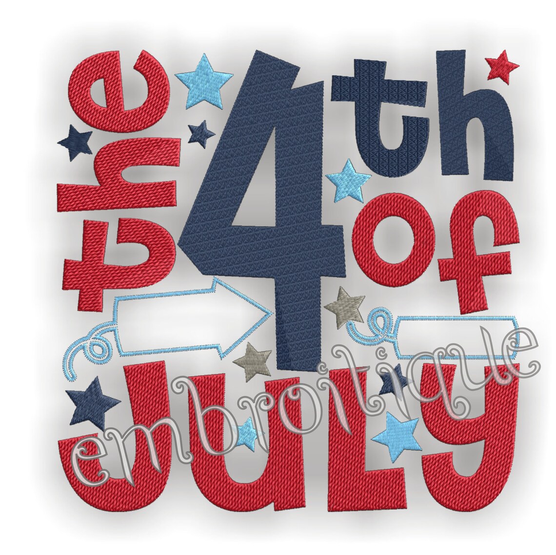 The 4th of July Word Block Instant Download Digital Machine | Etsy