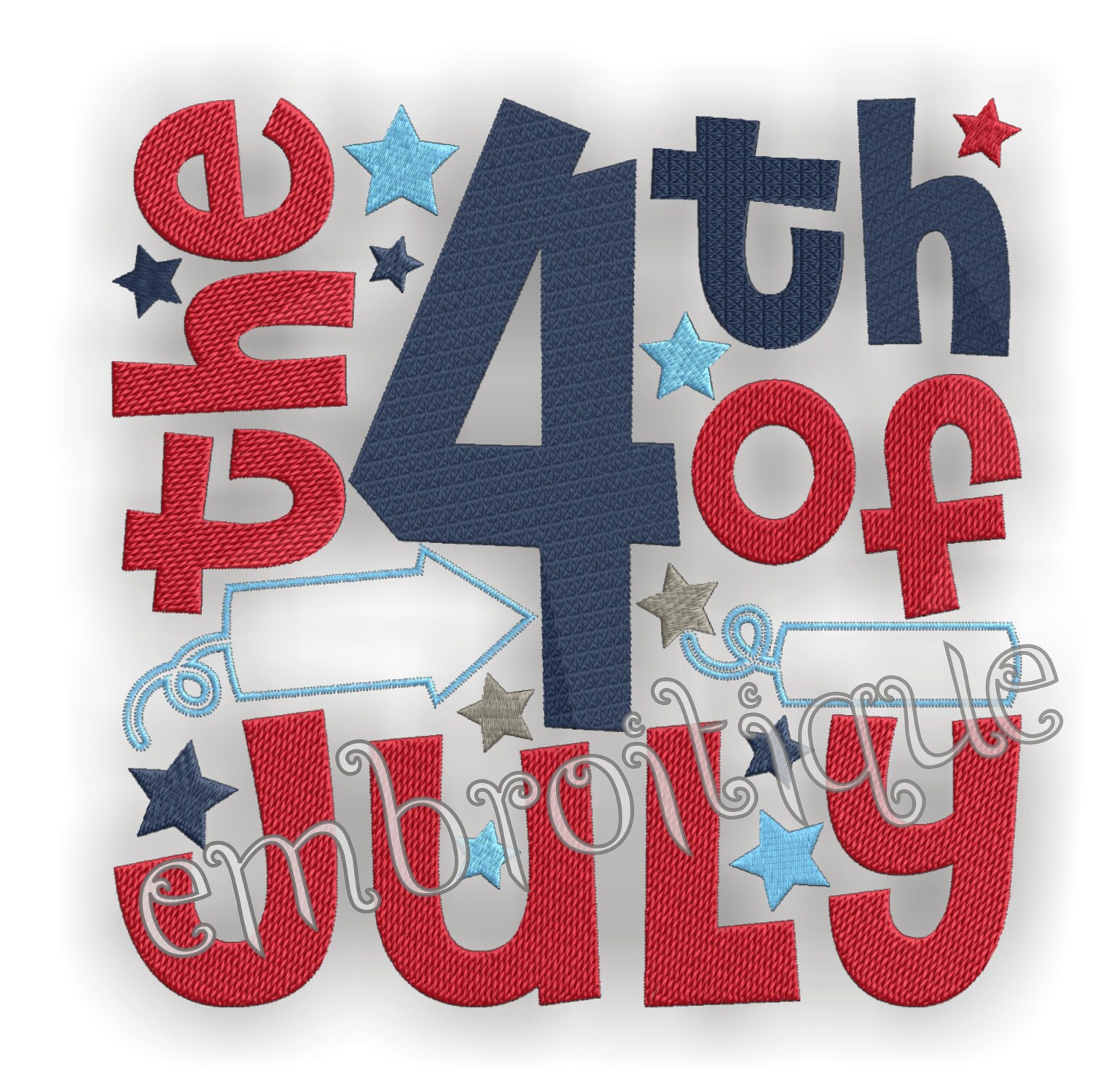 The 4th of July Word Block- Instant Download- Digital Machine ...