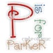 Parker Monogram Font Set - Machine Embroidery Font Alphabet Letters ...