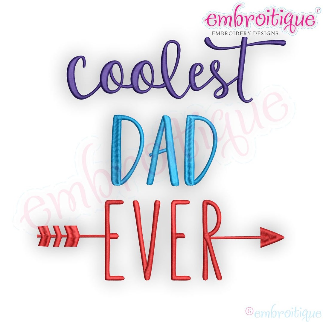 Coolest Dad Ever With Arrow- Fathers Day Dad Funny -instant Download ...