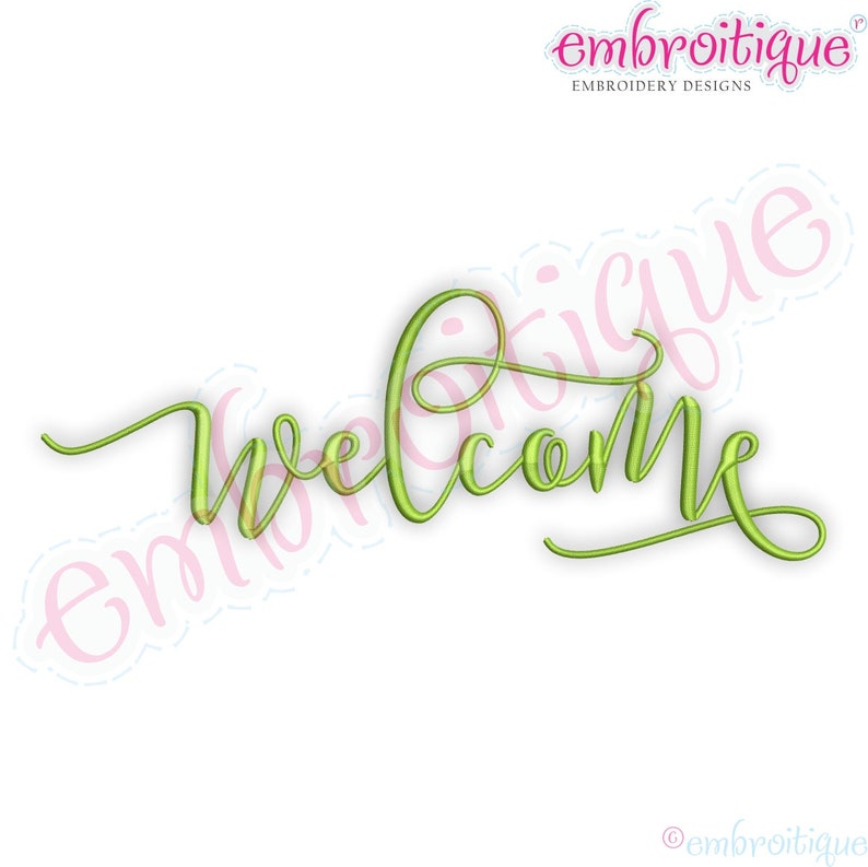 Welcome in Script Font instant Download Digital Files for - Etsy