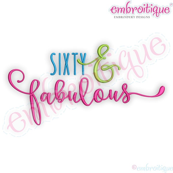 60th Anniversary Embroidery - Etsy