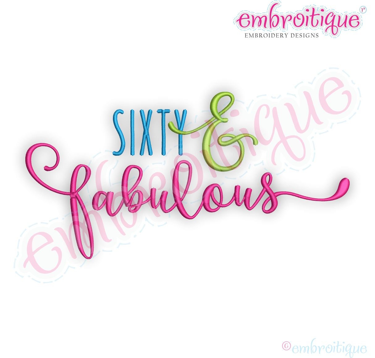 Sixty 60 60th and Fabulous - Great for Birthday & Anniversary - Instant ...