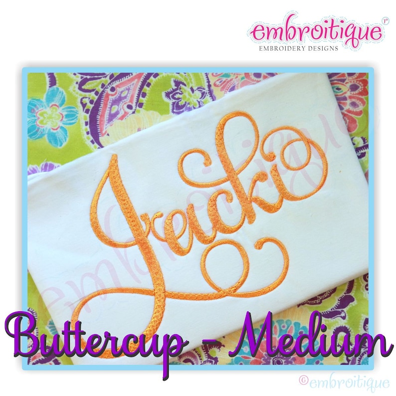 Buttercup Calligraphy Monogram Super Set **MEDIUM** - - Machine ...