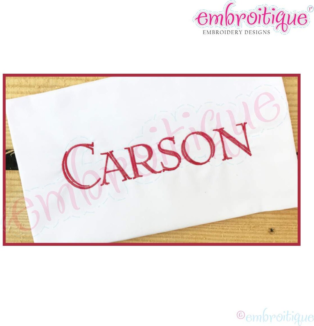 Carson Engraved Monogram Font - 1", 1.5", 2", 2.5", 3", 4", 5" - BX ...
