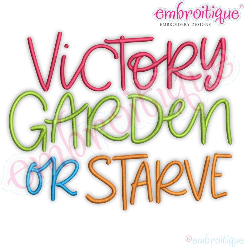 Victory Garden or Starve Plants Gardening Flag File Pattern - Etsy