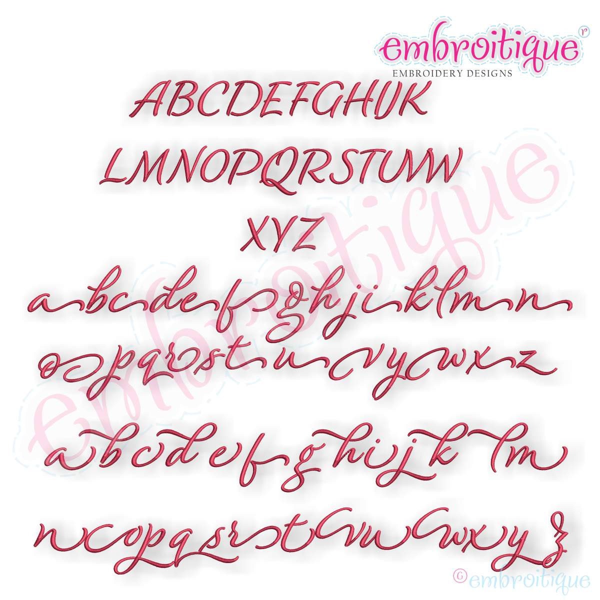Alicia Calligraphy Monogram Set 4 - Embroitique Exclusive ...