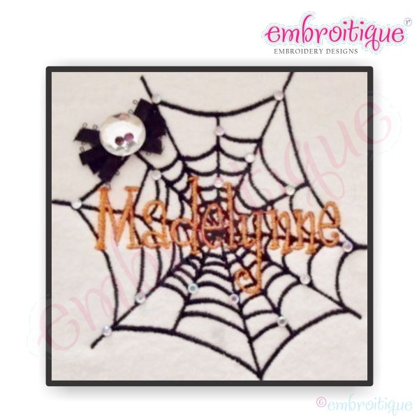 Spider Web Embroidery Design - Etsy