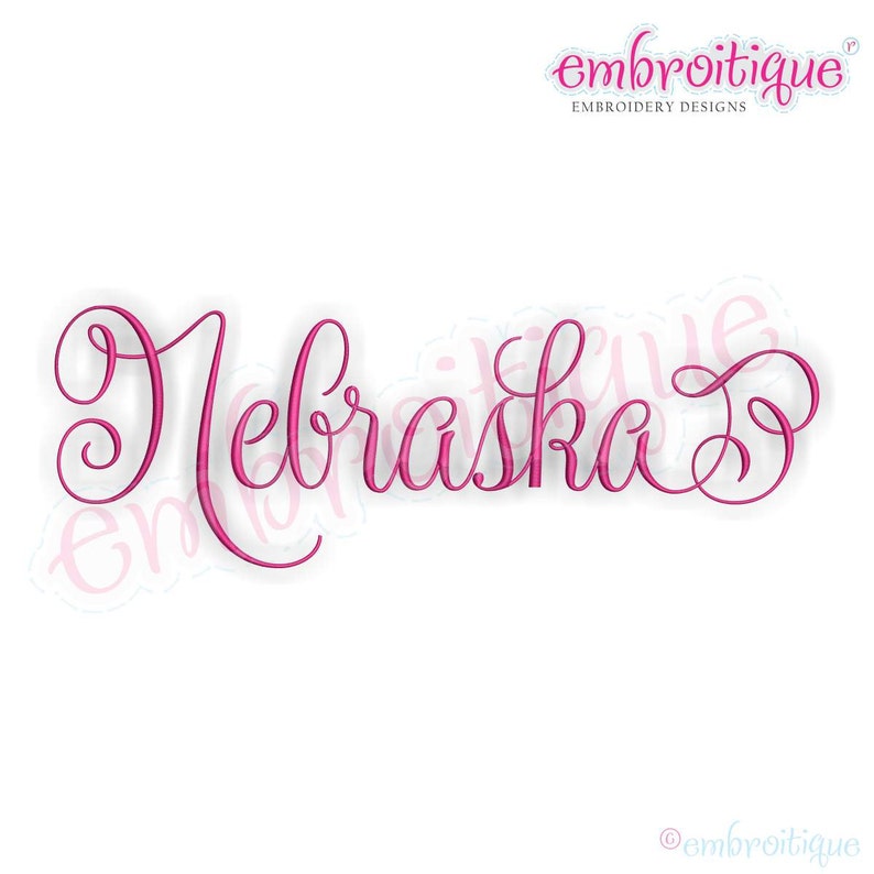 Nebraska Calligraphy Fancy Script 3 Instant Download Machine - Etsy