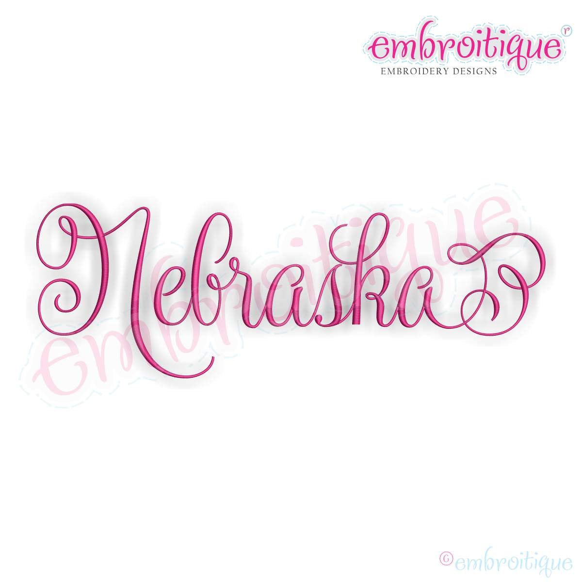 Nebraska Calligraphy Fancy Script 3 Instant Download Machine - Etsy