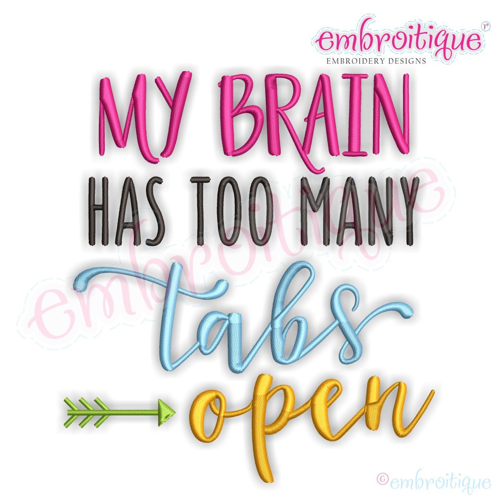 My Brain Has Too Many Tabs Open- Funny Design -instant Download Machine ...