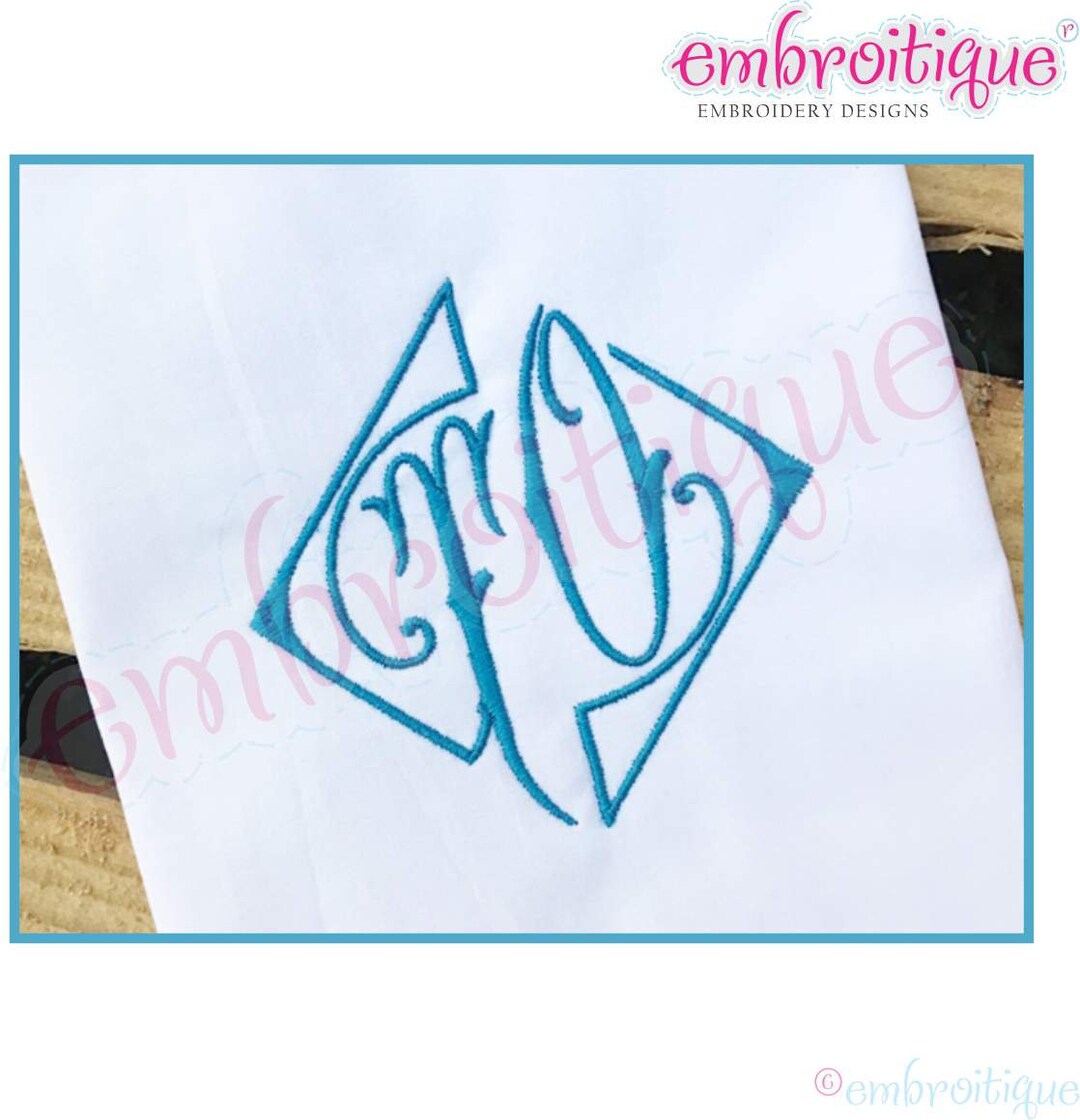 Diamond Victorian Letter Initial Monogram Font -2", 3", 4", 5", 6"- BX ...