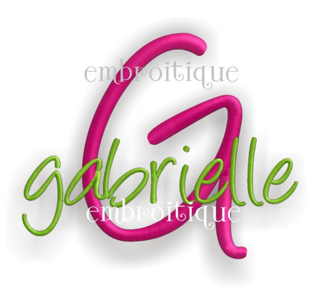 Gabrielle Monogram Set - Machine Embroidery Font Alphabet Letters - BX ...