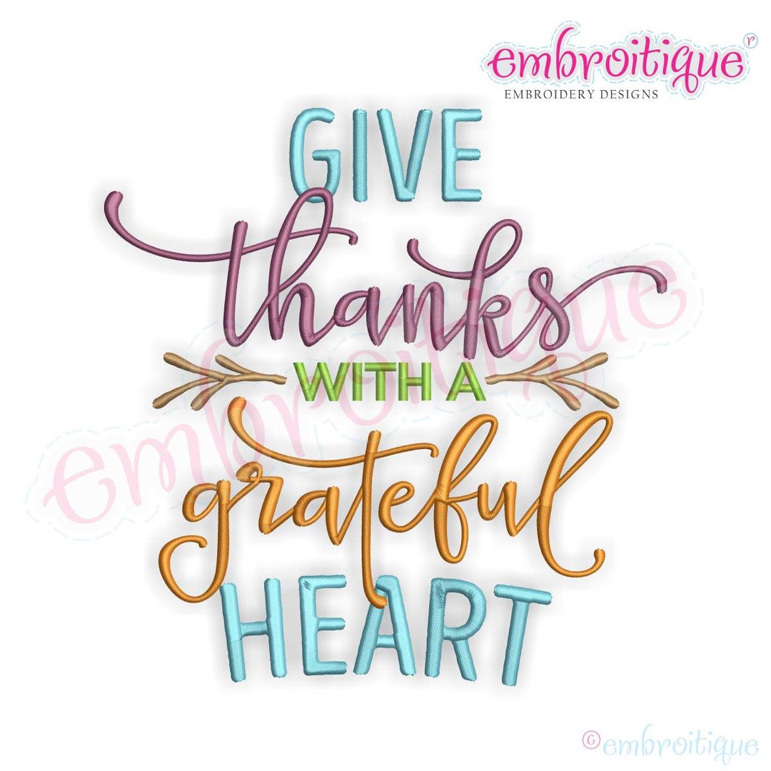 Give Thanks With a Grateful Heart- Thanksgiving - Instant Download ...