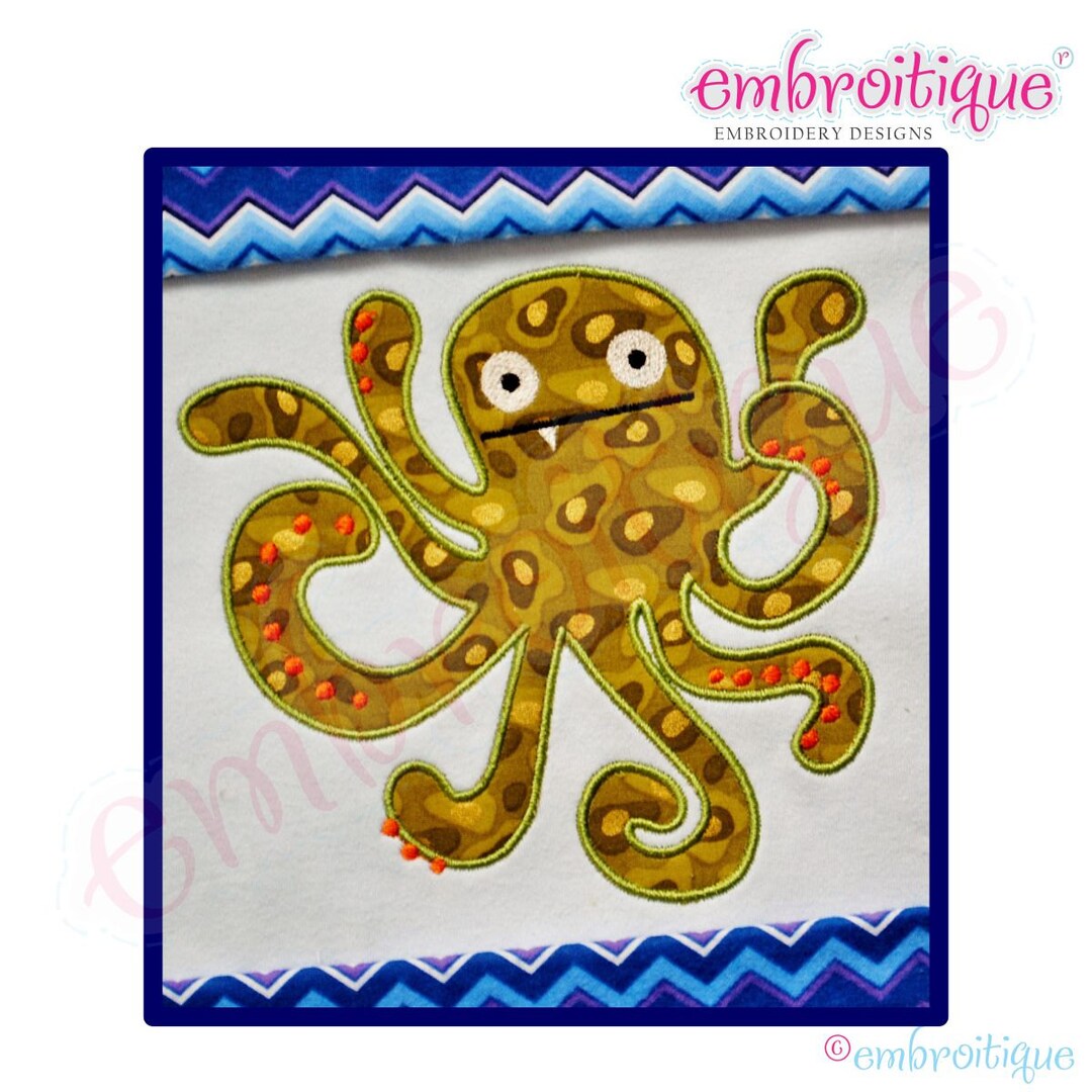 Octopus Applique - Large- Instant Email Delivery Download Machine ...