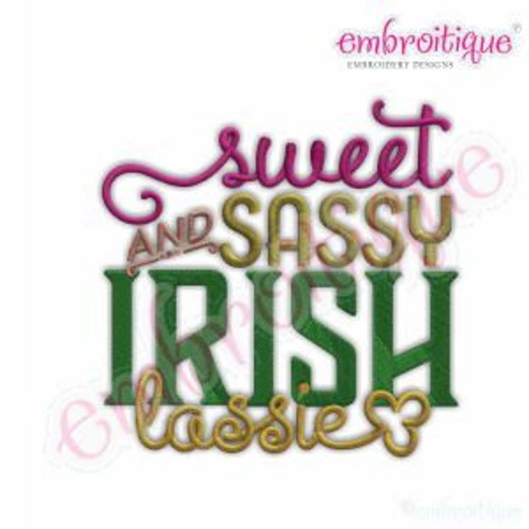 Sweet and Sassy Irish Lassie - Adorable St. Patrick's Day Word Block ...