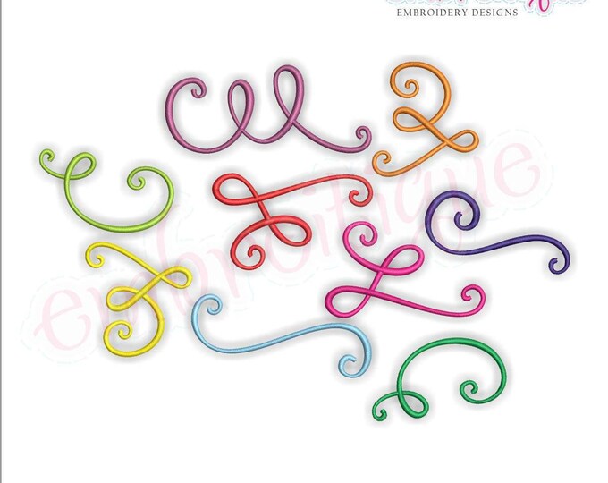 Curly Swirly Calligraphy Flourish Accent Embellishment - Etsy