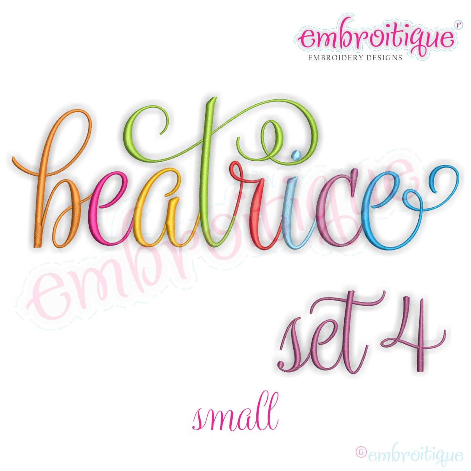Beatrice 4 Monogram Font Small BX Files Included Instant - Etsy