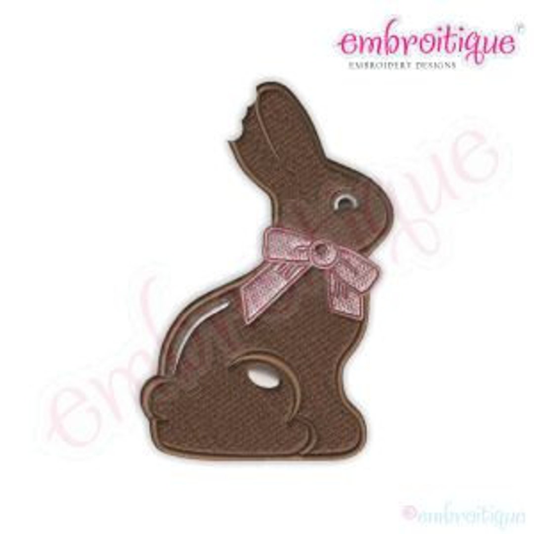 Chocolate Bunny Filled Embroidery Design- -instant Download Digital ...