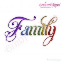 Family Script 5 Calligraphy Script Machine Embroidery Design | Etsy