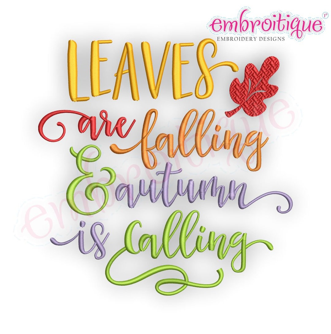 Leaves Are Falling Autumn is Calling - 2019 Fall- Instant Download ...