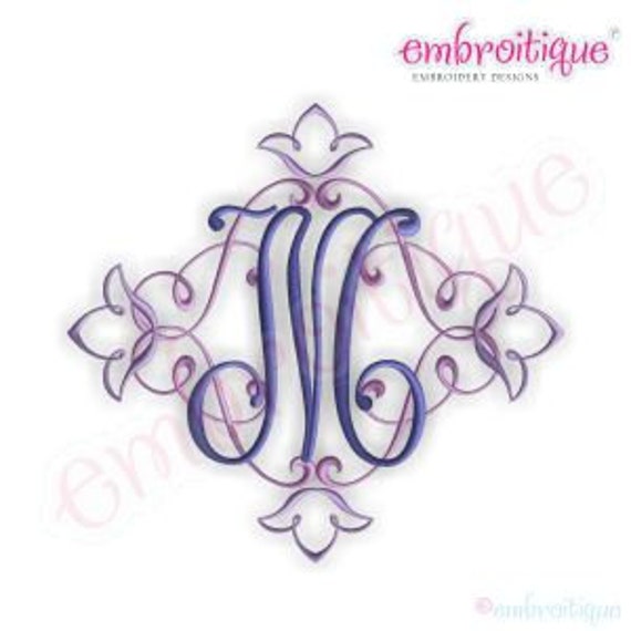 Vintage Floral Flourish Font Frame Instant Email Delivery | Etsy