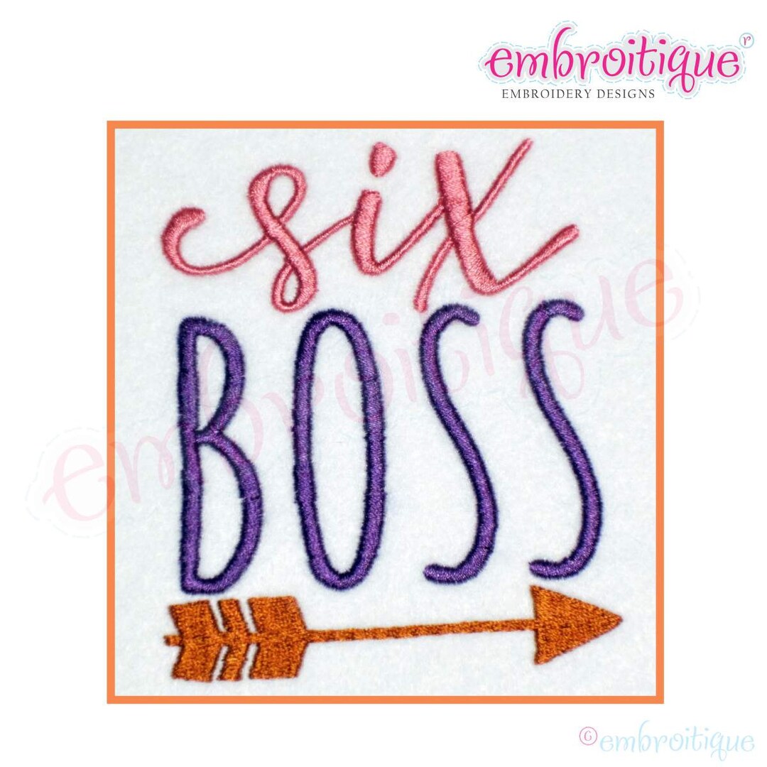 SIX Boss - Boy or Girl Sixth Birthday Instant Download Machine ...