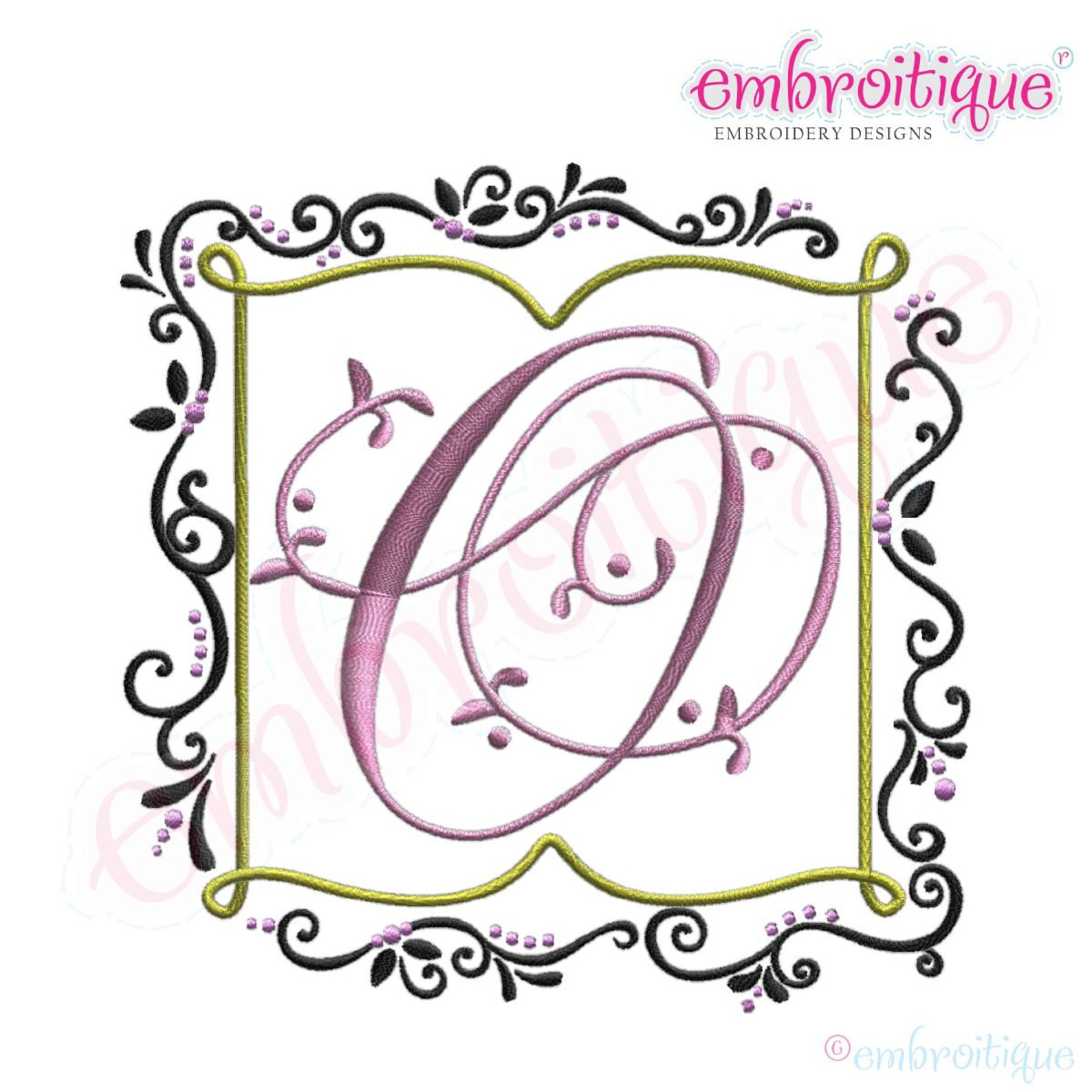 Talia Font Frame- Instant Email Delivery Download Machine Embroidery ...