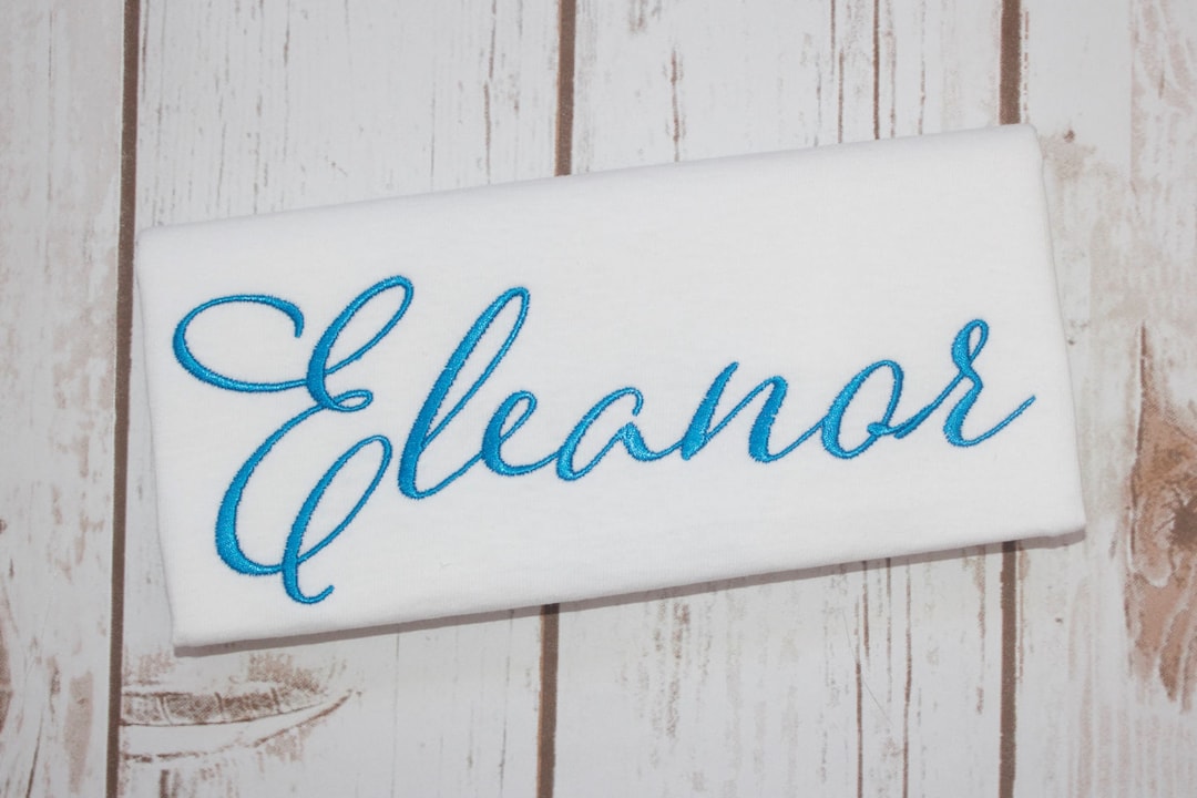 Eleanor Set 1 - Small - Calligraphy Script Font for Machine Embroidery ...