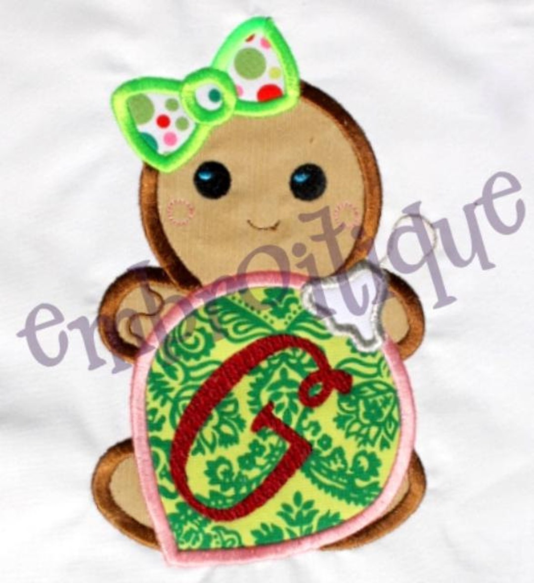 Mrs. Ginger Bread - Gingerbread With Ornament and Girl Bow Christmas ...