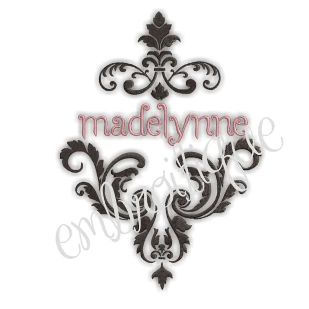 Madelynne Embroidery Alphabet Monogram Set- Machine Embroidery Font ...